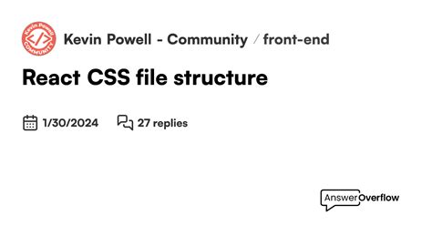 react css file structure kevin powell community