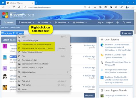 Add Or Remove Search In Sidebar Context Menu In Microsoft Edge