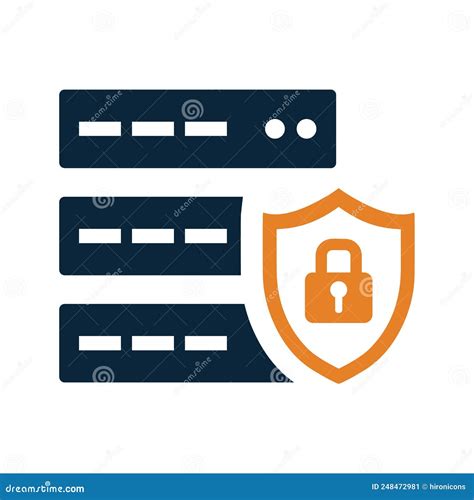 Database Protection Security Icon Simple Editable Vector Graphics Stock Illustration