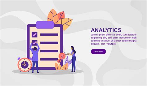 분석의 벡터 일러스트 레이 션 개념입니다 배너 전단지 승진 마케팅 자료 온라인 광고 비즈니스 프리 젠 테이 션을 위한 현대 그림