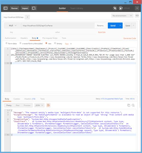 Web Api Trying To Put String With Postman In Local C Web Api