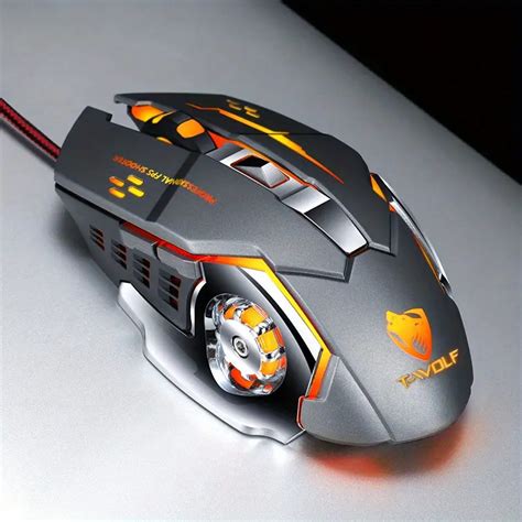 Rechargeable Gaming Mouse 6400 Dpi 7 Color Backlight 8d Temu