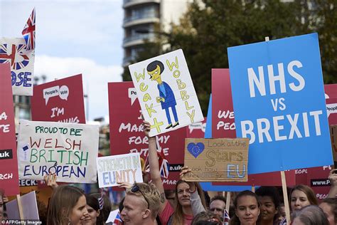 Anti Brexit Campaigners March Through London Demanding 2nd Referendum