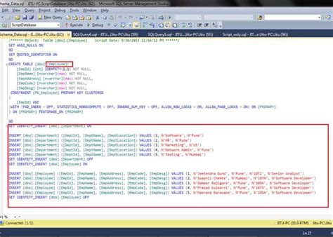 Generate Database Script In Sql Server