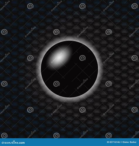 Black 3d Sphere With Dotted Texture On White Background Design Element