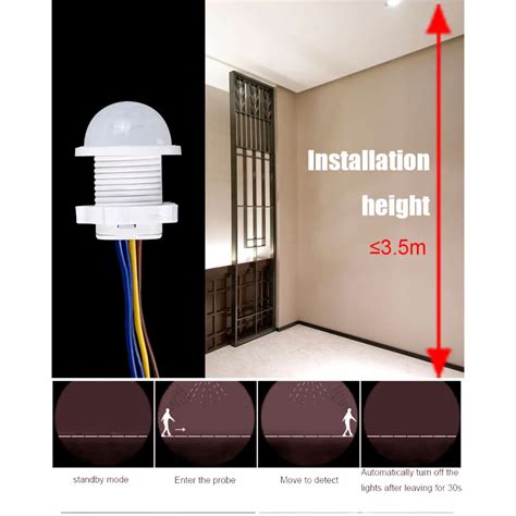 Smart Switch 220V LED PIR Infrared Automatic Motion Detection Sensor Light Switch 40 45