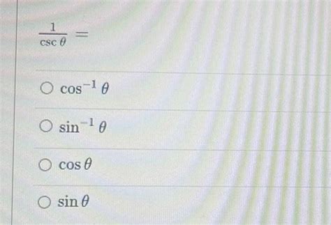 Answered 1 Csc 0 O Cos 0 Sin 0 O Cos 0 Sin Kunduz
