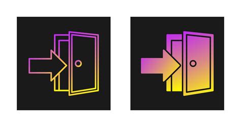 Exit Door Vector Icon 23965770 Vector Art At Vecteezy