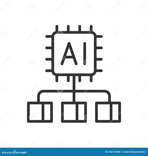 ai segmentation icon in line design ai segmentation analysis