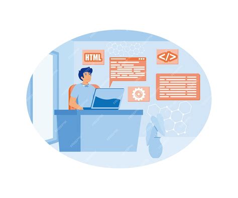 Premium Vector Software Engineer Concept Web Design And Development Programmer And Coding