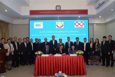 Mpt ລົງນາມເຊັນສັນຍາຮ່ວມມືຄົ້ນຄວ້າສ້າງ ແລະ ຂະຫຍາຍການນໍາໃຊ້ ເຮືອບິນບໍ່ມີຄົນຂັບ ໂດຼນ ຢູ່ ສປປ ລາວ