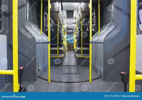 Articulated Public Transport Bus In Cuba Editorial Photo