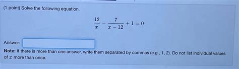 Solved 1 ﻿point ﻿solve The Following