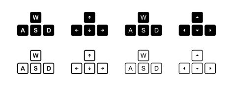 Wasd Icon Keyboard Vector Illustration Arrow Button Controller Symbol Computer Game Pictogram