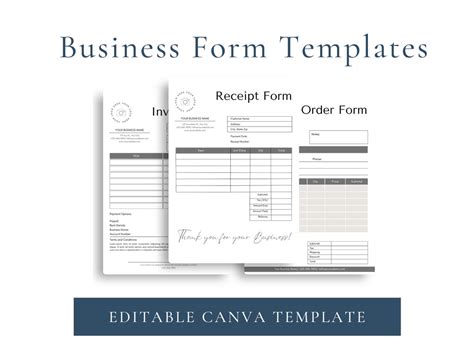 Order Form Template Invoice Template Receipt Template Instant