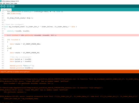Esp32 With Lvgl With 8 Bit Parallel Interface To Display With Xpt2046
