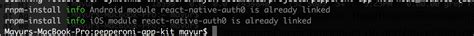 error missing nativemodule please make sure you run `react native link react native auth0