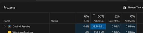 Davinci Takes So Much Ram When I Am Only On The Startscreen And It