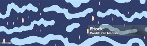 구름과 빗방울이 있는 완벽 한 패턴입니다 벡터 일러스트 레이 션입니다 빗방울 원활한 비오는 패턴입니다 비오는 구름 그림 0명에 대한 스톡 벡터 아트 및 기타 이미지 Istock