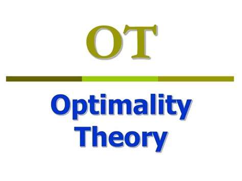 PPT Optimality Theory PowerPoint Presentation Free Download ID