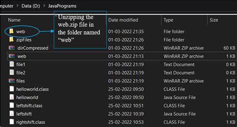 zipping and unzipping files in java online tutorials library list