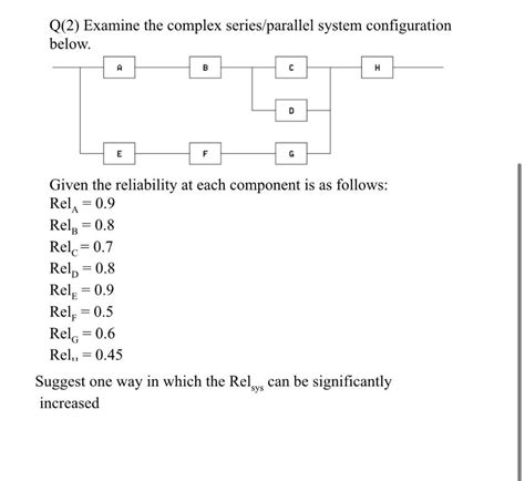 Solved Q2 Examine The Complex Seriesparallel System