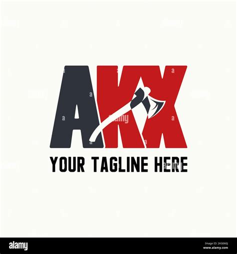 Letter Or Word Akx Sans Serif Font With Axe Inside Negative Space Image Graphic Icon Logo Design