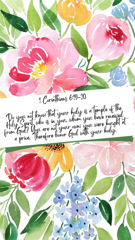 1 Corinthians 619 20 Bible Verse For Christian Living Colorful