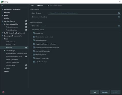 Pycharm Terminal Harewbutler
