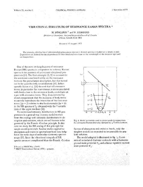 Pdf Vibrational Structure Of Resonance Raman Spectra Dokumen Tips
