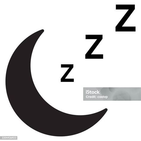 잠자는 달 아이콘 수면 Zzz 기호 밤 달 아이콘 벡터 일러스트 레이 션 0명에 대한 스톡 벡터 아트 및 기타 이미지 0명 개념 개념과 주제 Istock