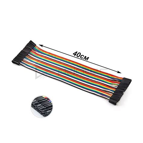 Макетные провода Dupont 40p 40см F F мама мама цветные дюпон кабель 40шт