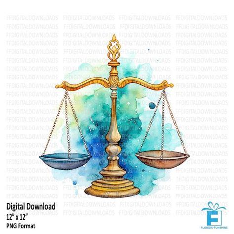 Scales Of Justice Png Scales Of Justice Clipart Watercolor Scales Of