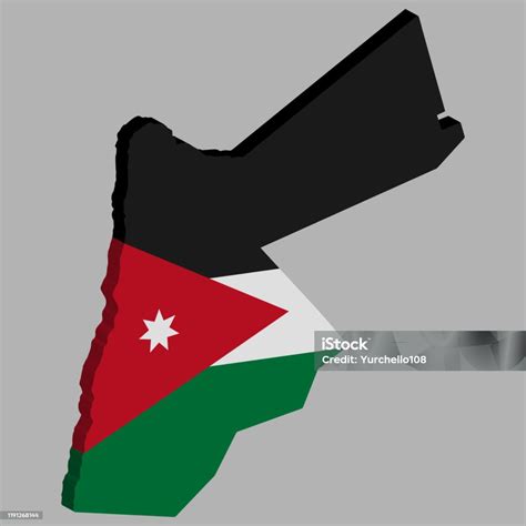 3d 요르단지도 플래그 벡터 일러스트 레이션 Eps 10 가득 찬에 대한 스톡 벡터 아트 및 기타 이미지 가득 찬 국가 관광명소 국가 지리적 지역 Istock