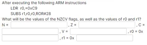 Solved After Executing The Following ARM Instructions LDR Chegg Com