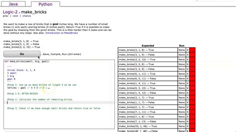 Codingbat Make Bricks Python YouTube