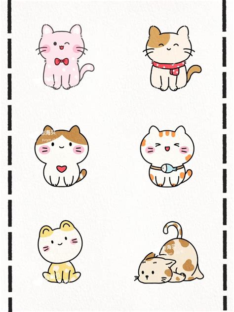 可爱又简单的小猫咪简笔画卡通（精选20张） 简笔画图片大全
