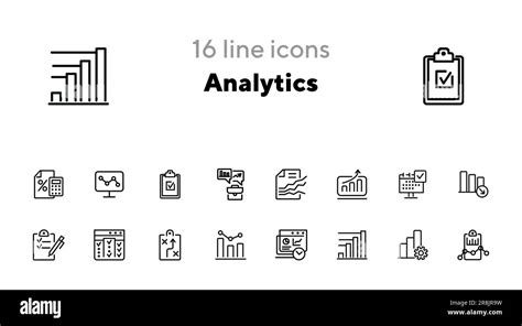 Analytics Line Icon Set Stock Vector Image And Art Alamy