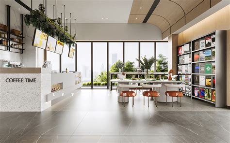 现代书吧书咖图书馆阅读室designerztt186 站酷zcool