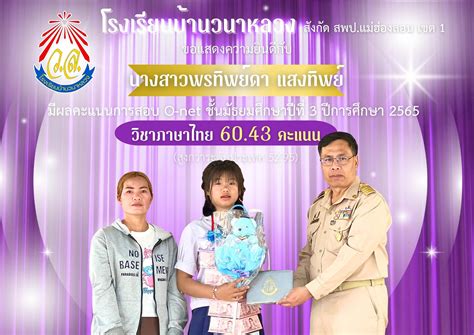 ขอแสดงความยินดี โรงเรียนบ้านวนาหลวง Facebook