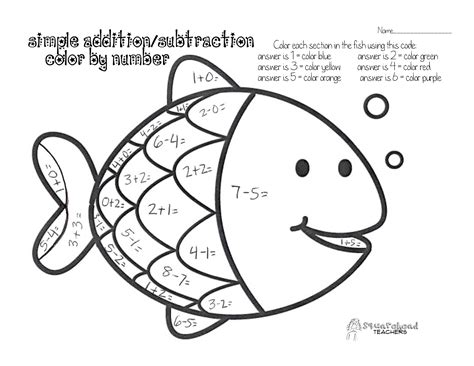 Colour By Number Addition And Subtraction