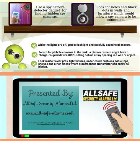 Tips On Detecting Hidden Cameras Planted In Any Room Infographic MPmania