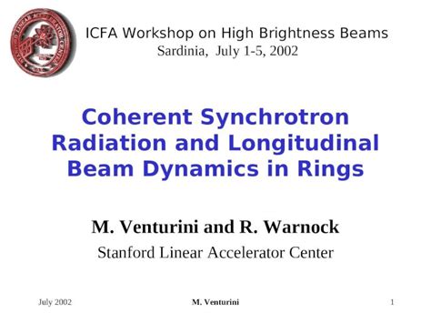 Ppt Coherent Synchrotron Radiation And Longitudinal Beam Dynamics In Rings Dokumentips