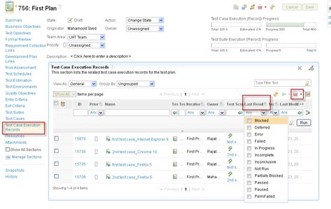 reporting test cases and last execution results from rqm jazz forum