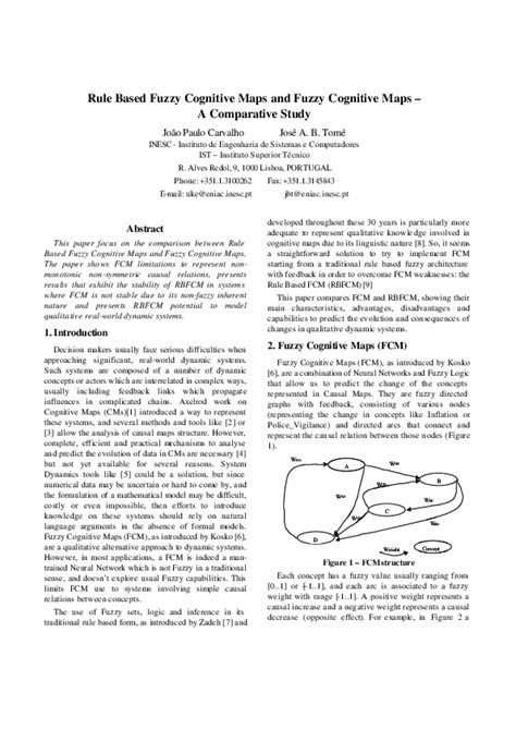 Pdf Rule Based Fuzzy Cognitive Maps And Fuzzy Cognitive Maps A