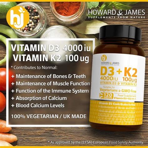 High Strength Vitamin D3 4000iu Plus Vitamin K2 100ug 120 Vegetarian