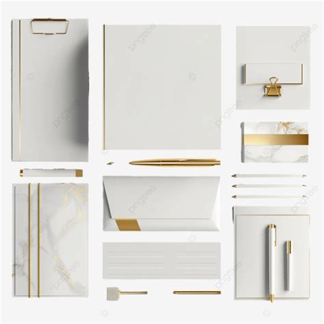 흰색과 금색 전문 비즈니스 문구 세트 상표 회사 기업 Png 일러스트 및 이미지 에 대한 무료 다운로드 Pngtree