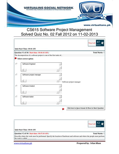 SOLUTION Cs615 Solved Mcqs For Final Term Virtualians Studypool