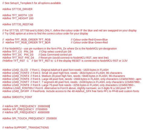 Esp8266 Microcontroller Wired To An 128 60 Spi Tft Display With St7735s