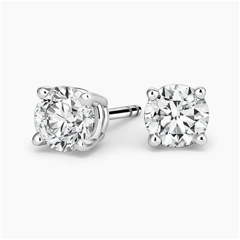 Perfect 4 Prong Certified Lab Diamond Stud Earrings 4 Ct Tw In 18k